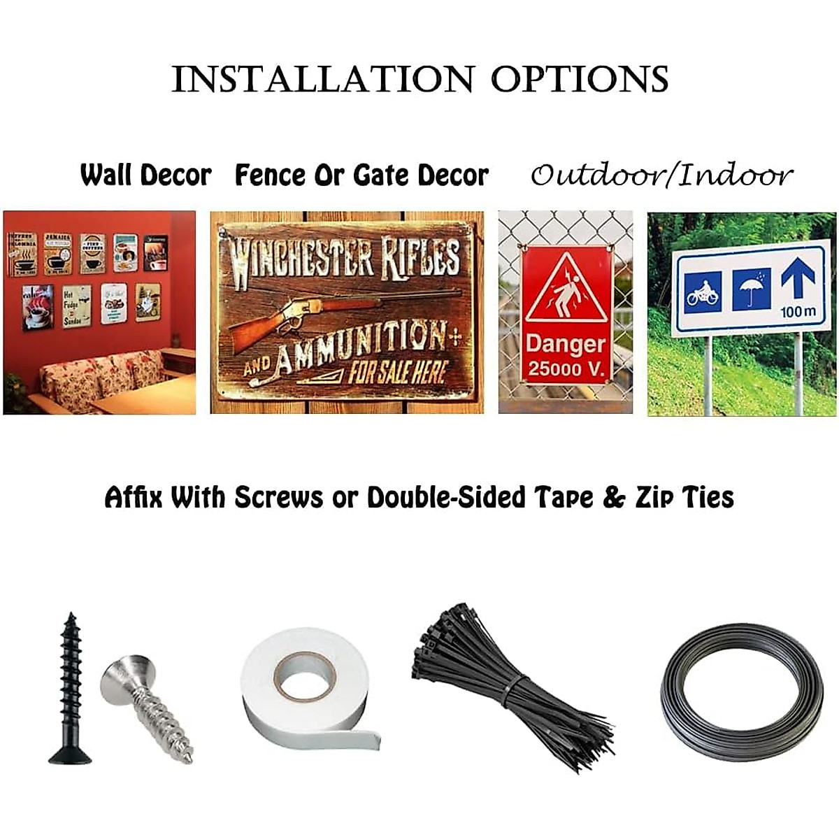 Wall Watch Out for - Tin Sign - Emergency Exit Only English Spanish Dual Language Tin Metal Signs Road Street Sign Outdoor Decor Caution Signs. 12 X 16 Inch