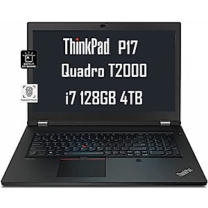 Lenovo Thinkpad P17 17.3" FHD IPS (Intel 6-Core i7-10750H, 128GB RAM, 4TB PCIe SSD, Quadro T2000 4GB Graphics) Mobile Workstation Laptop, Backlit, Thunderbolt, Fingerprint, Windows 10 / 11 Pro