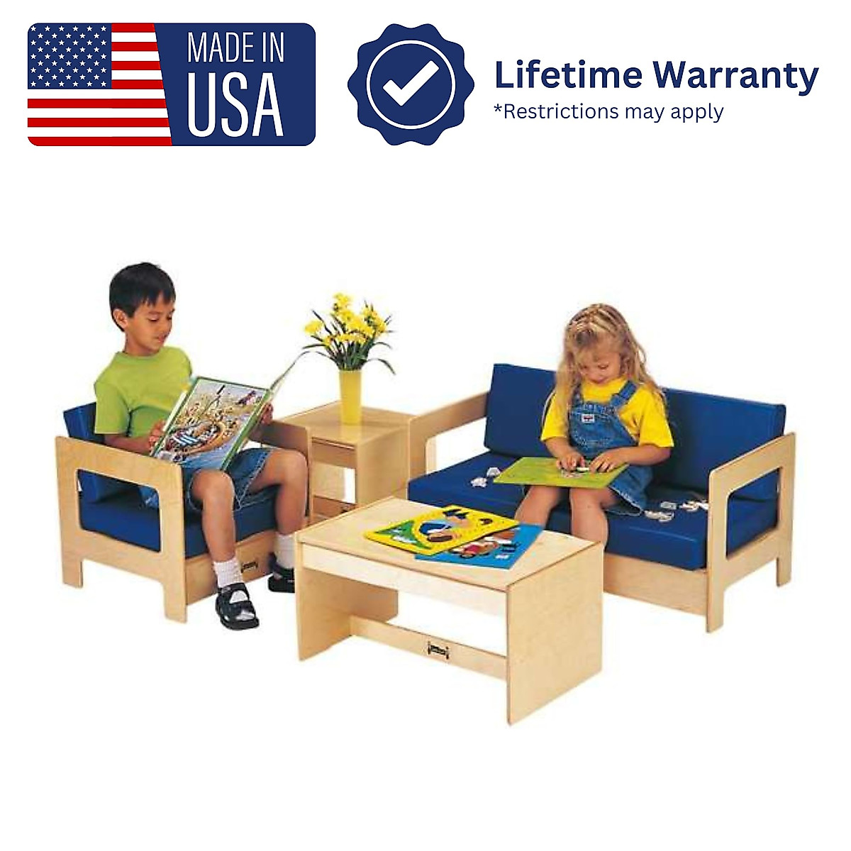 Jonti-Craft 3751JC Living Room Couch, Blue