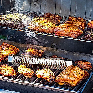 Topyond Portable Stainless Steel Smoking Tubes - BBQ Accessories for Outdoor Parties and Camping, Suitable for All Barbecues and Smokers