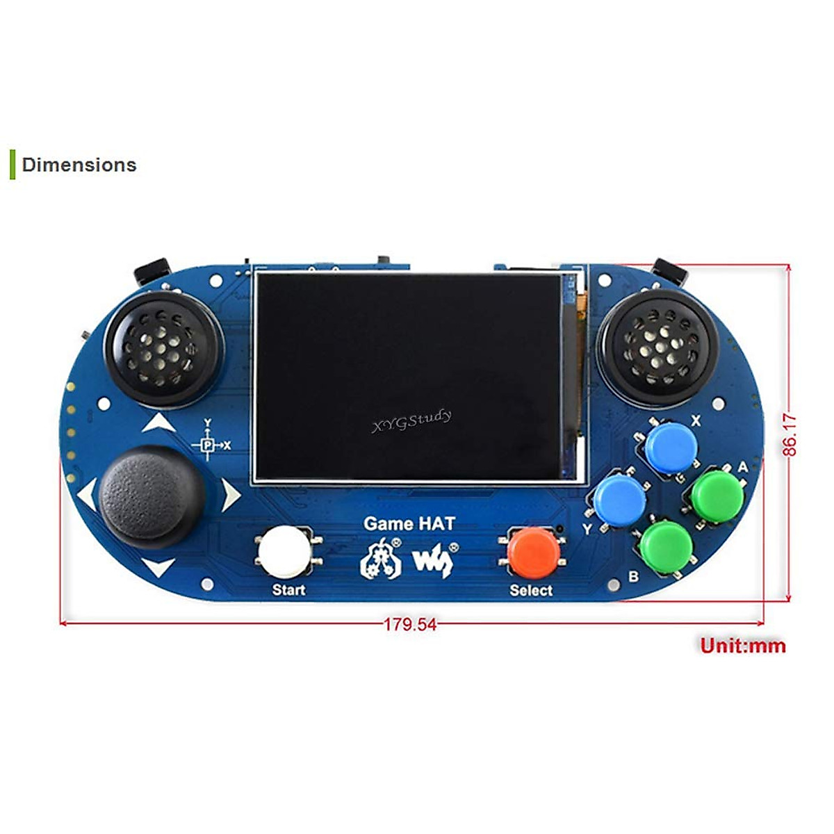 Game HAT Raspberry Pi Handheld Game Console Kit Portable Video Classic Gaming Console with 3.5" 480×320 IPS Screen Display Monitor for Raspberry Pi A+/B+/2B/3B/3B+/4B/Zero/Zero W @XYGStudy