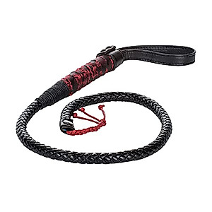CalExotics Scandal Bull Whip – Fetish Lingerie Adult Sex Toys - Sturdy Whipping Hand Toy for Couples - Sexy Fantasy Whip – Black,SE-2712-33-1