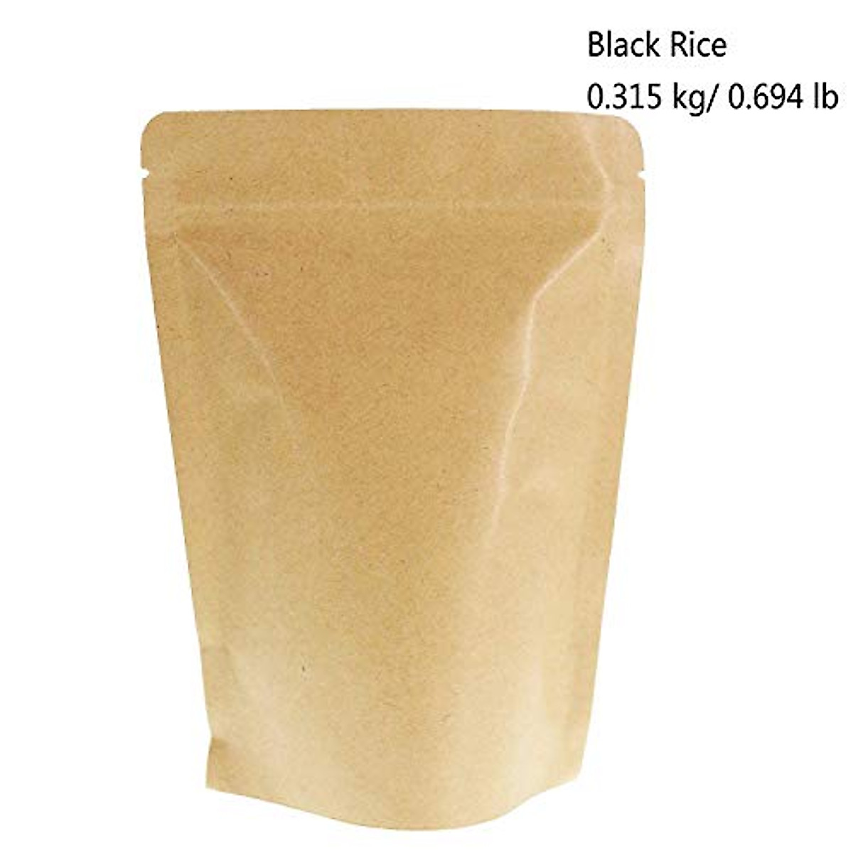 SumDirect Kraft Stand Up Pouches - 50 Pack 5x7 Inch Ziplock Food Storage Reusable Bags with Foil Lined for Home or Business (Brown)