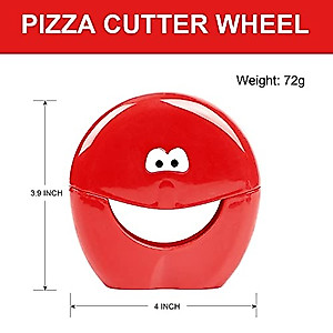 Pizza Cutter Wheel - 2 Pack Pizza Slicer Cutter，3 Inch Super Sharp Stainless Steel Blade with Protective Plastic Guard Cover and Easy To Clean (Red)
