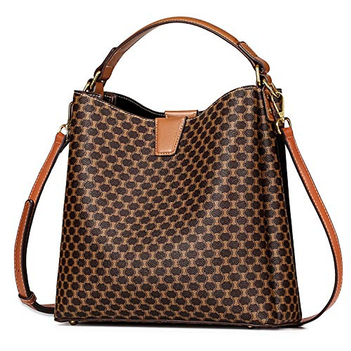 IBFUN Women Satchel Handbag Purse Ladies Leather Vintage Top Handle Tote Handbag