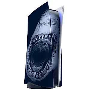 ITS A Skin Skins Compatible with Sony Playstation 5 Console Disc Edition - Protective Decal Overlay Stickers wrap Cover - Shark Attack