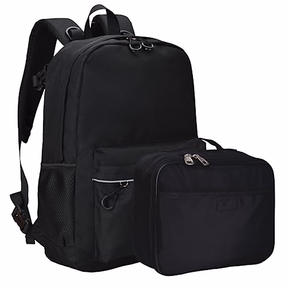 Fenrici Adaptive Backpack and Lunch Box Bundle (Black)