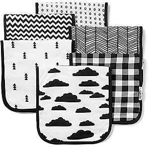 BaeBae Goods Burp Cloths for Baby Boy & Girl - Ultra Absorbent Burping Rags - Anti Shrink Unisex Burpy Clothes - Super Soft Jersey Cotton, Large 21"x10" - Thick for Newborn Cloth Diapers - 6 Pack