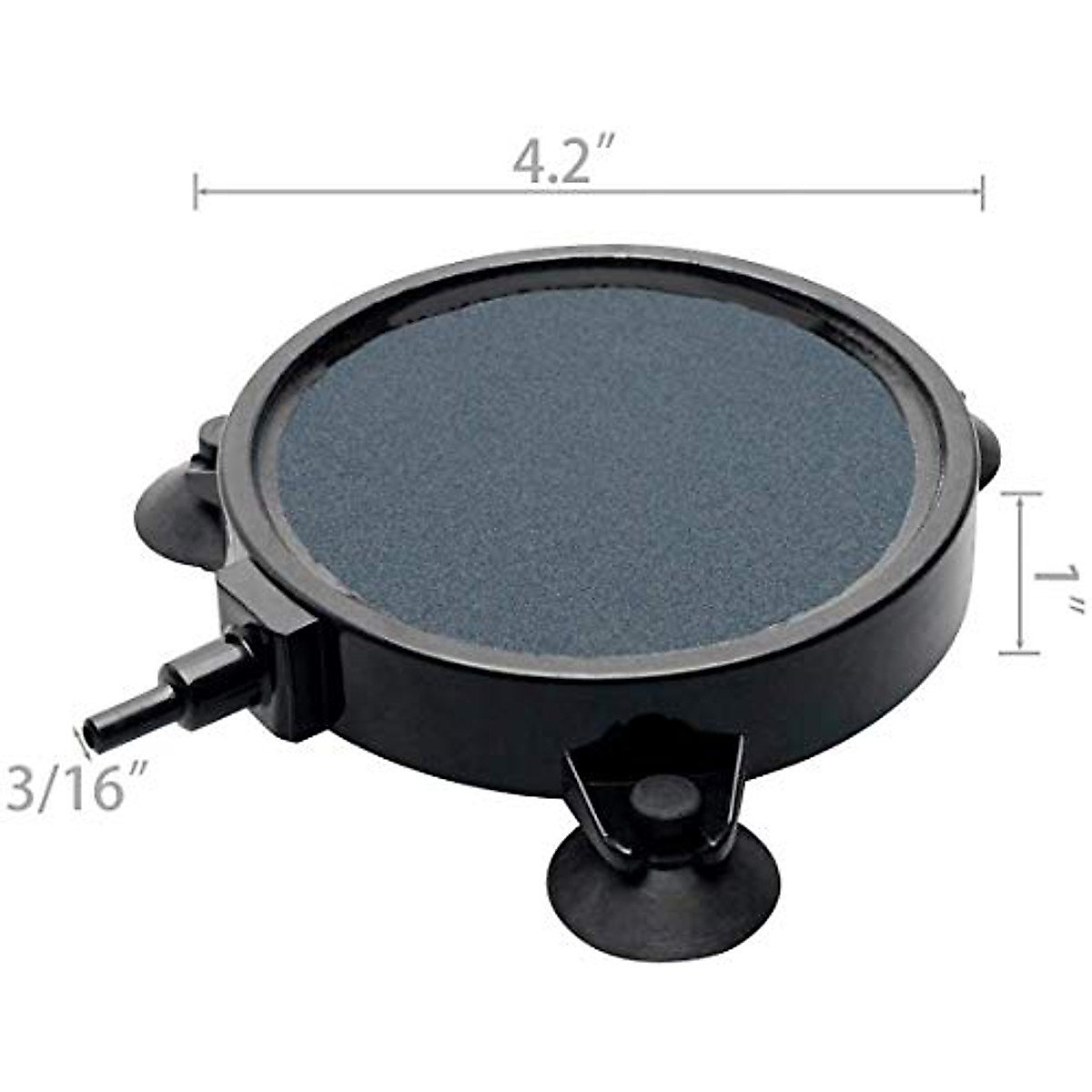 PIVBY 4.2-Inch Air Stone Disc Bubble Diffuser with Suction Cups for Oxygenation in Fresh/Saltwater Tanks, Ponds, Hydroponic, Aquaponics, and as a Decorative Airstone for Aquariums (8 PCS)