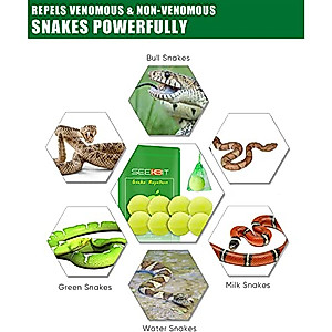 8 Pack Snake Repellent for Outdoors Pet Safe, Green Snake Repellent for Yard Powerful for Repelling Snakes and Other Pests, Snake Away Repellent for Outdoors Indoors Lawn Garden Camping Fishing