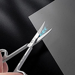 BEZOX Premium Nail Scissors 2PCS,  Professional Curved and Stright Manicure Scissors - Multi-purpose Stainless Steel Beauty Grooming Scissor for Nail, Facial Hair, Eyebrow, Eyelash, Dry Skin