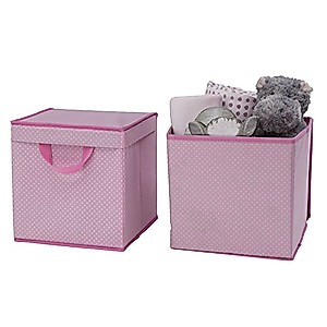 Delta Children Lidded Storage Bins, Barely Pink, 6-Pack