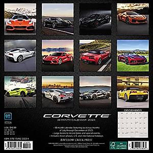 Willow Creek Press Corvette Monthly 2024 Wall Calendar (12" x 12")