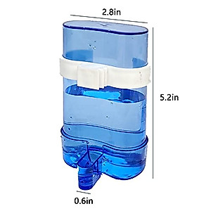 Parakeet Water Dispenser, Automatic Water Drink No Spill Clear Container Cockatiel Cage Accessories Automatic Feeding for Budgies,Finch and Other Bird 2pcs