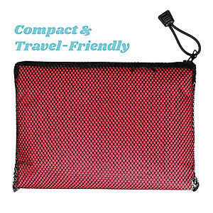 Totes One Size Reusable, Compact & Travel-Friendly, Pullover Hood, Easy Snap, Lightweight, Red