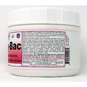 Dogzymes Puppy-Bac Milk Replacer formulated with The Proper ratios of Protein, Fat and nutrients for Growing Puppies (8 Ounce)