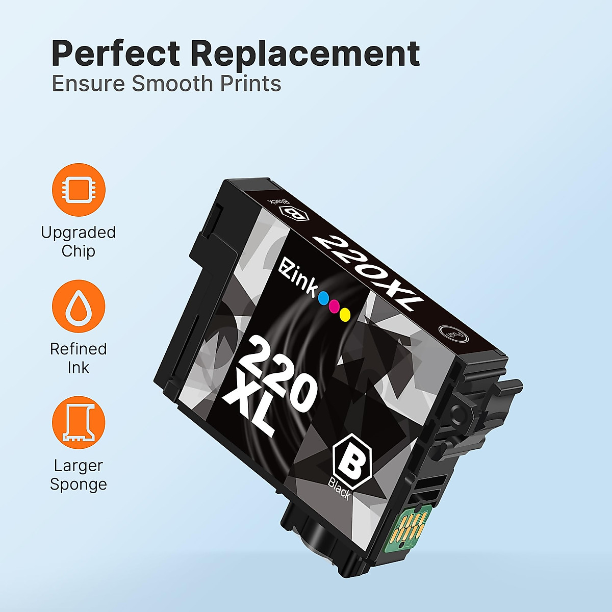 E-Z Ink (TM Remanufactured Ink Cartridge Replacement for Epson 220 XL 220XL T220XL to use with WF-2760 WF-2750 WF-2630 WF-2650 WF-2660 XP-320 XP-420 XP-424 (2 Black)