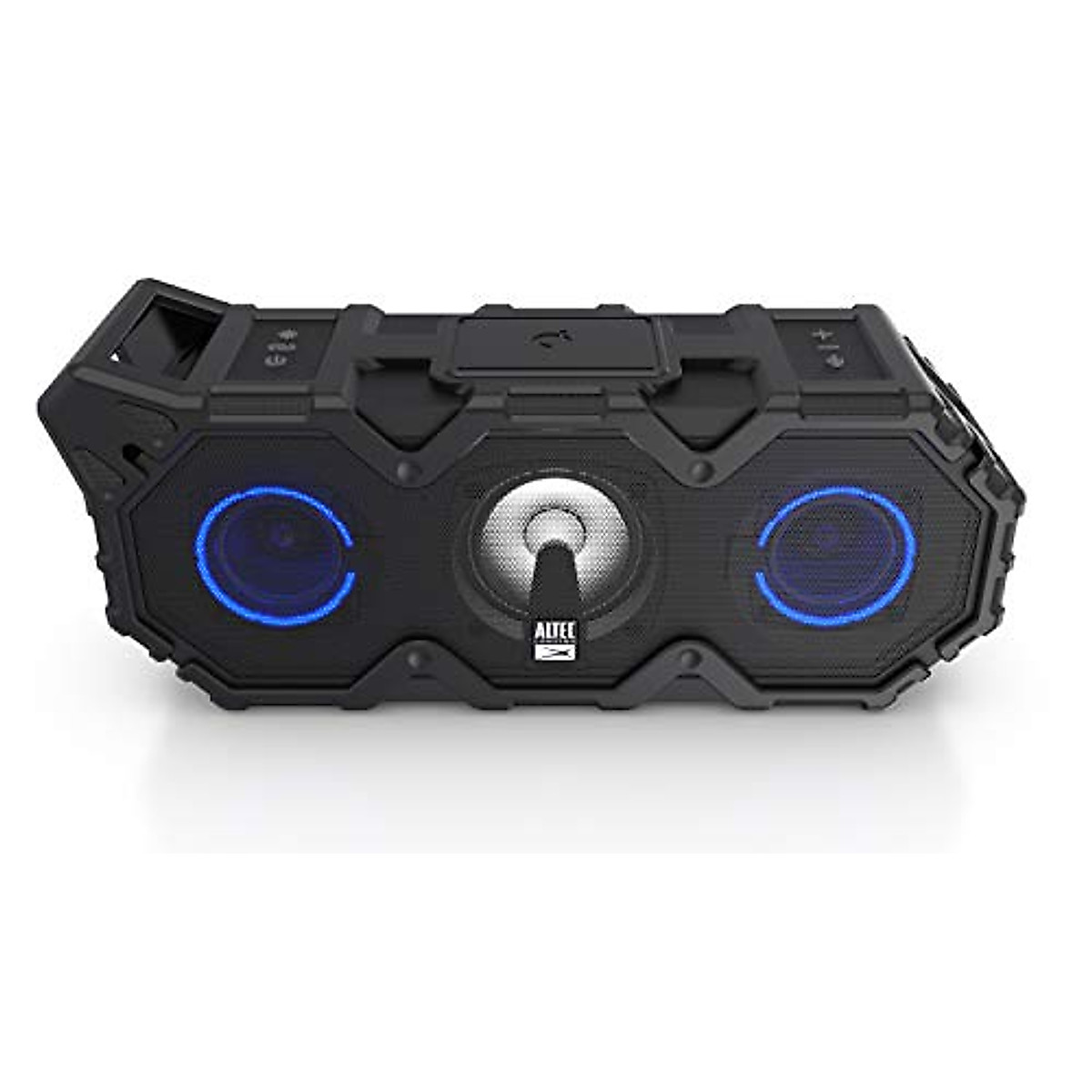 Altec Lansing Super Lifejacket Jolt - Waterproof Bluetooth Speaker, Durable & Portable Speaker with Qi Wireless Charging and Customizable Lights, Wireless Speaker for Travel & Outdoor Use