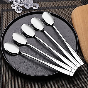 Cand Stainless Steel Ice Tea Spoons, Long Handle Ice Cream Spoon(Set of 16)