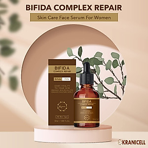 Kranicell Bifida Repair Facial Serum 1.7floz With Galactomyces, Niacinamide, Hyaluronic Acid - Ceramide Face Moisturizer For Anti Aging, Wrinkles , Korean Skin Care For Dry, Sensitive Skin