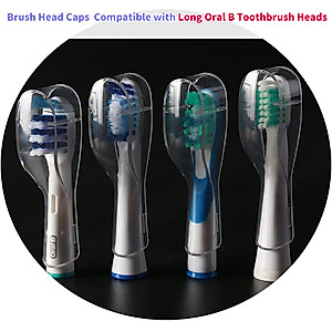 8Pcs Reusable Toothbrush Covers Compatible with Oral B Dual Clean Replacement Brush Heads and Trizon/Pulsonic/Sonic SR 12A 18A Replacement Brush Heads