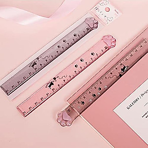 Clear Acrylic Straight Ruler 15cm Plastic Ruler for Creative Scale Ruler for Students Math Drawing Tool for Engineers Ki