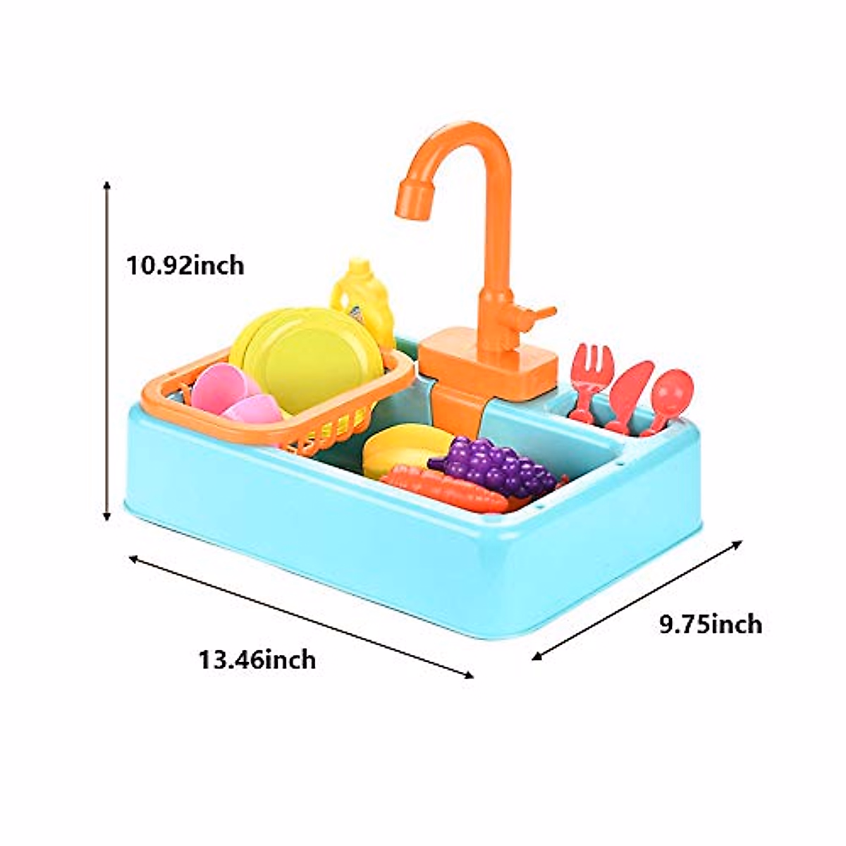SGQCAR Pet Parrots Bathtub Pretend Play Kitchen Sink Toy Electric Dishwasher Playing Toy Parrot Bathtub with Faucet Bird Bathing Box Bird Feeder Bird Bathroom Toys Green