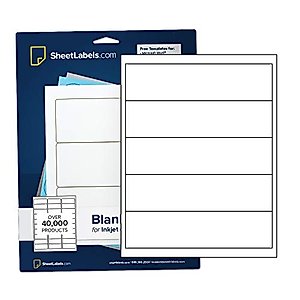 Water Bottle Labels - Not Waterproof - from SheetLabels.com, 2" x 8", Laser or Inkjet Printable, Easy to Peel, 125 Labels - 25 Sheets