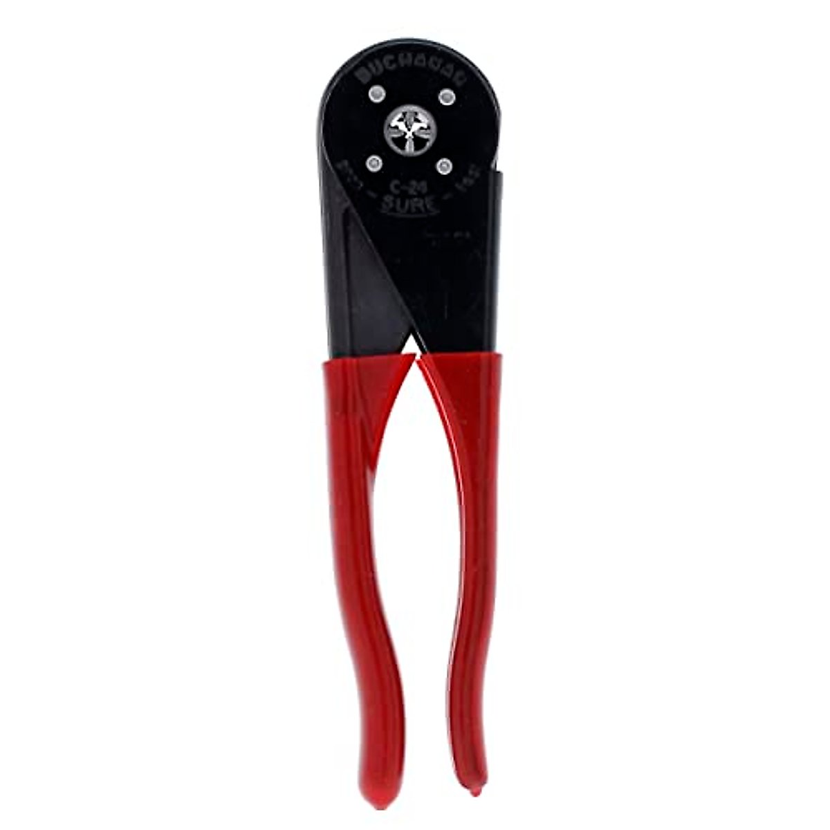 IDEAL INDUSTRIES INC. C24 Four-Way Crimp Tool – Spring Loaded, Fingertip Adjustment Wire Crimper for Two Connector Sizes