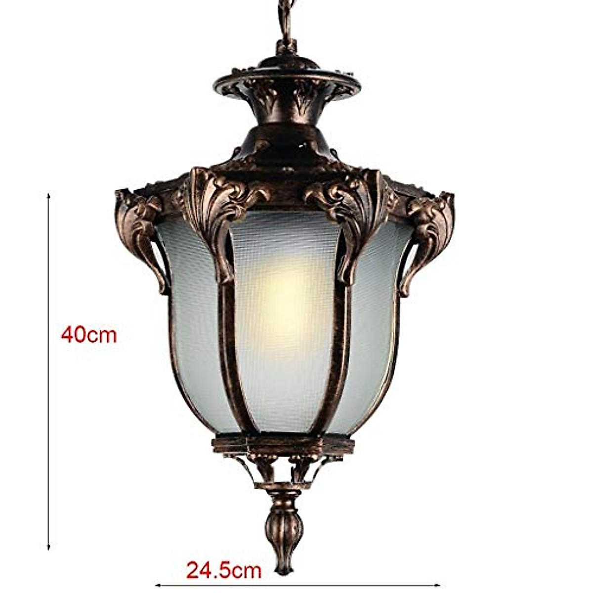 TJZY Novely Chandeliers-Chandelier+Pendant Light Allay Lamp Body Glass Lampshade Outdoor Waterproof for Balcony Hallway Courtyard Garden E27, Creative Decorative Lighting / 24.5 cm40 cm
