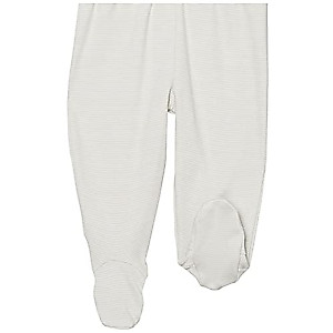 The Children's Place Unisex Baby Newborn Take Me Home Set, 100% Cotton, Long Sleeve, Side Snap Kimono Top and Pants 2-Pack, Lunar Rock | Teeny Stripe_Lunar Rock, 0-3 Months