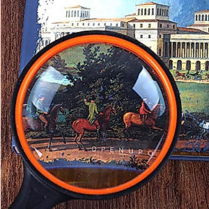 SHENGQIDZ 8 Pack 8X Handheld Magnifying Glass Shatterproof Reading Magnifier for Seniors and Kids, 50mm Real Glass Magnifying Lens with Non-Slip Rubber Handle for Reading Hobbies and Science