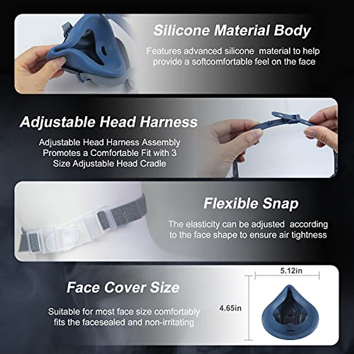 Reusable Respirator Mask with Filters - Safe & Comfortable