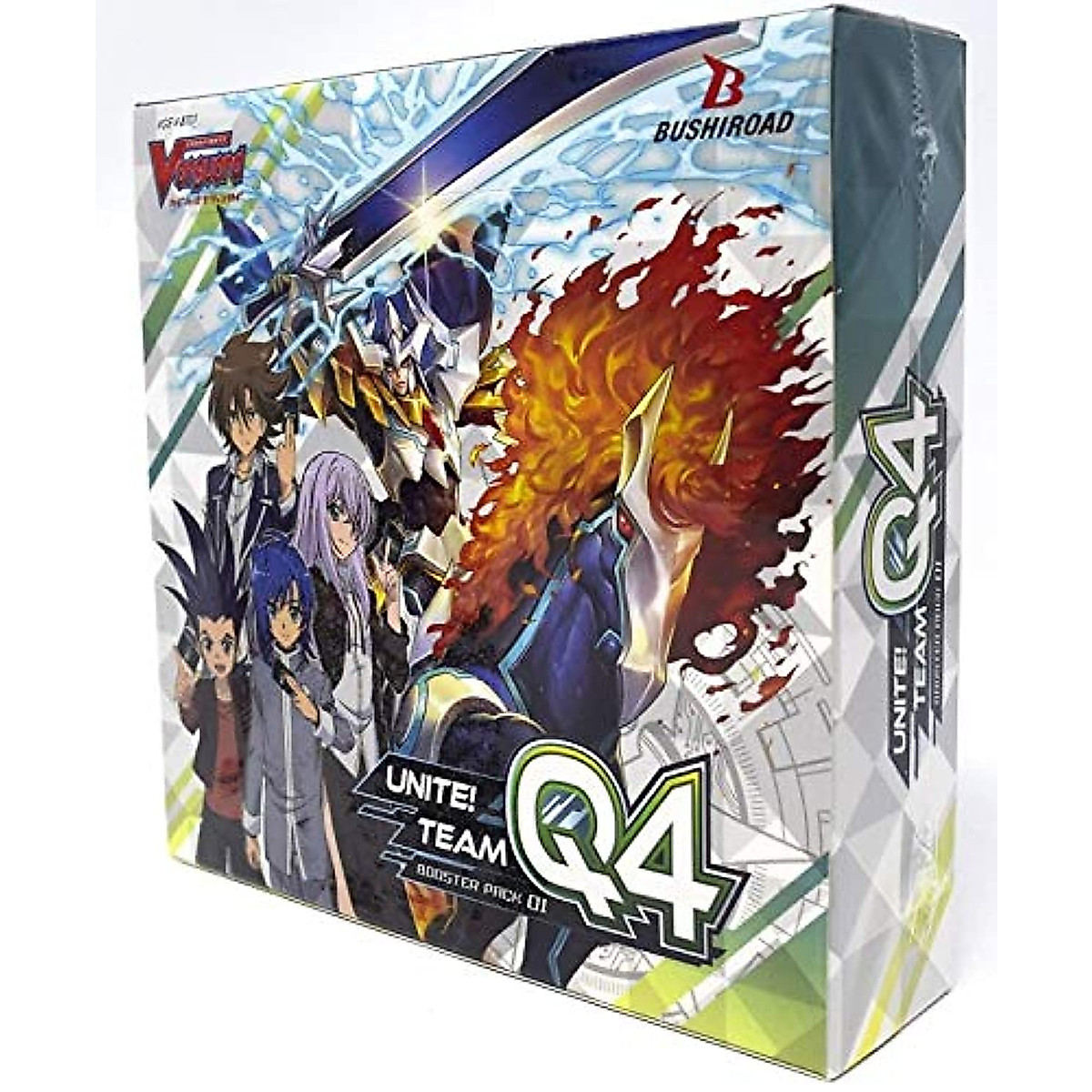 Bushiroad Cardfight Vanguard VGE-V-BT01-EN Unite Team Q4 Booster Display Box of 16 Packets, Multi