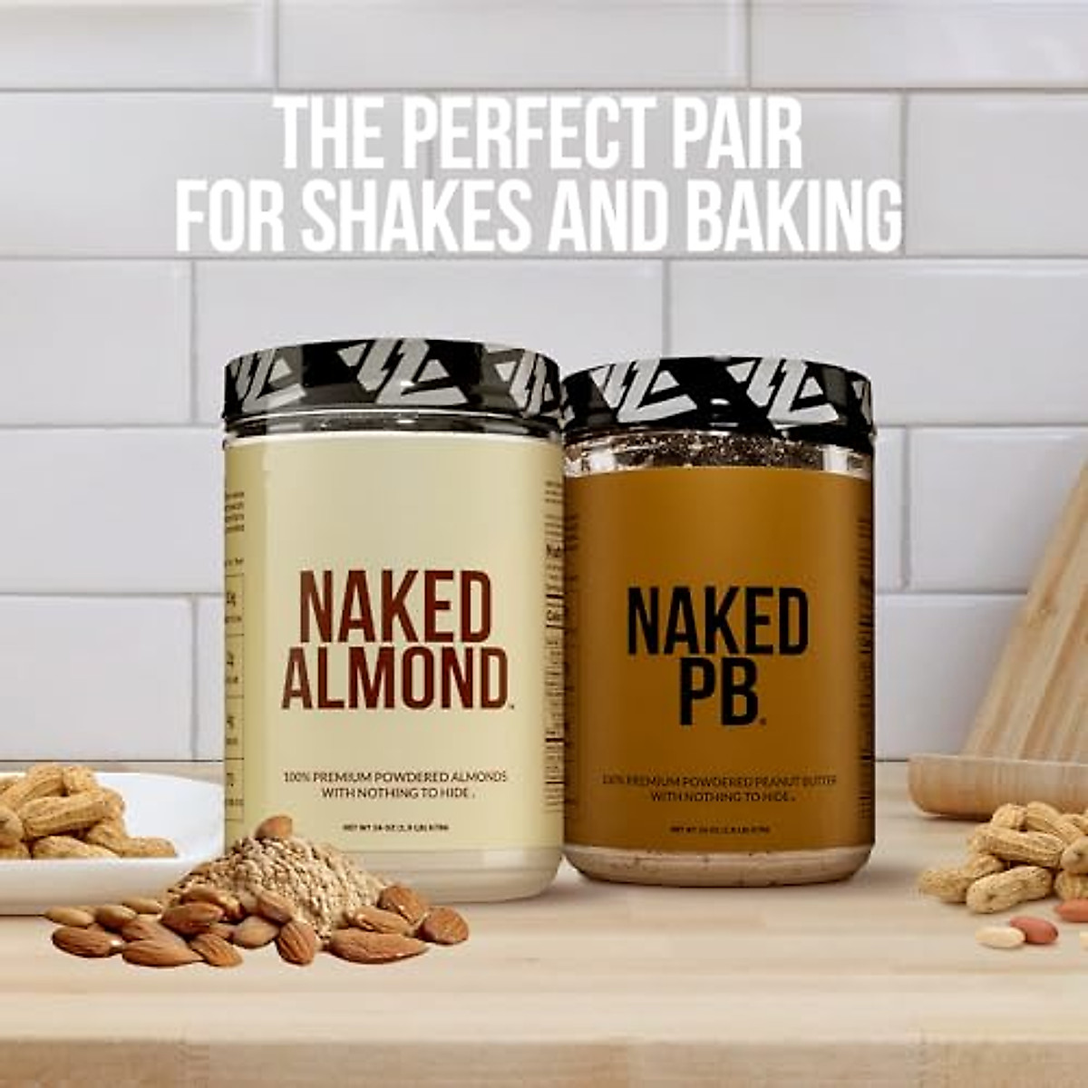 Organic Powdered Peanut Butter from US Farms – Bulk, Only 1 Ingredient - Roasted Peanuts, Vegan, No Additives, Preservative Free, No Salt, No Sugar - 45 Servings - NAKED PB