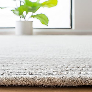 SAFAVIEH Braided Collection 8' x 10' Oval Beige/Ivory BRD904A Handmade Country Cottage Reversible Wool Entryway Foyer Living Room Bedroom Kitchen Area Rug