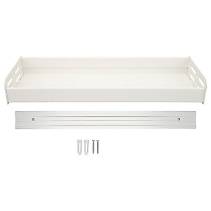 TUWEI Shower Shelves, Wall Mount Seasoning Organizer Rustproof Space Aluminum 40cm for Kitchen (White)