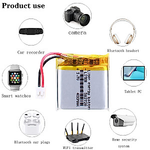Liter energybattery 3.7V Lipo Battery 400mAh Rechargeable Lithium ion Polymer Battery 582728 Lithium Polymer ion Battery with JST Connector