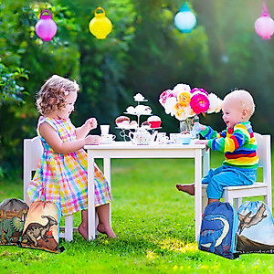 Weewooday 20 Pcs Dinosaur Party Favor Bags Drawstring Gift Goodie Treat Bag Dinosaur Candy Party Supplies Backpack for Birthday Candy Decoration(Bright Style)