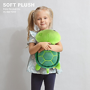 Onsoyours Sea Turtle Cute Plush, Green Soft Stuffed Animal Turtle Plush Pillow, Tortoise Kawaii Plushie Toy for Kids (Green Turtle, 13")