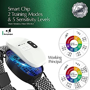 BackyardPet Dog Bark Collar, Rechargable Anti Barking Collar for Dogs with 7 Adjustable Sensitivity Levels and 8 Adjustable Shock and Vibration Levels - Bark Collar for Small, Medium and Large Dogs