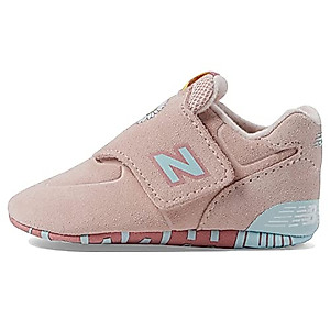 New Balance Kid's 574 V1 Crib Hook & Loop Sneaker, Pink Haze/Natural Pink, 3 Infant