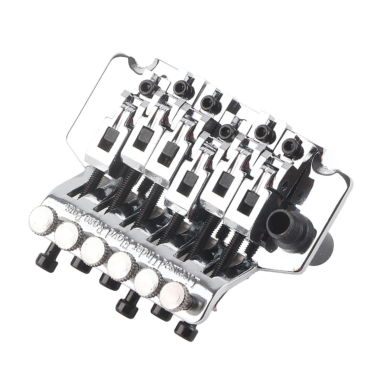 Double Rocking Tremolo Bridge System,Electric Guitar Spring Stabilizer Device Double Vibrato System Compatible with ST Style Electric Guitar(silver)