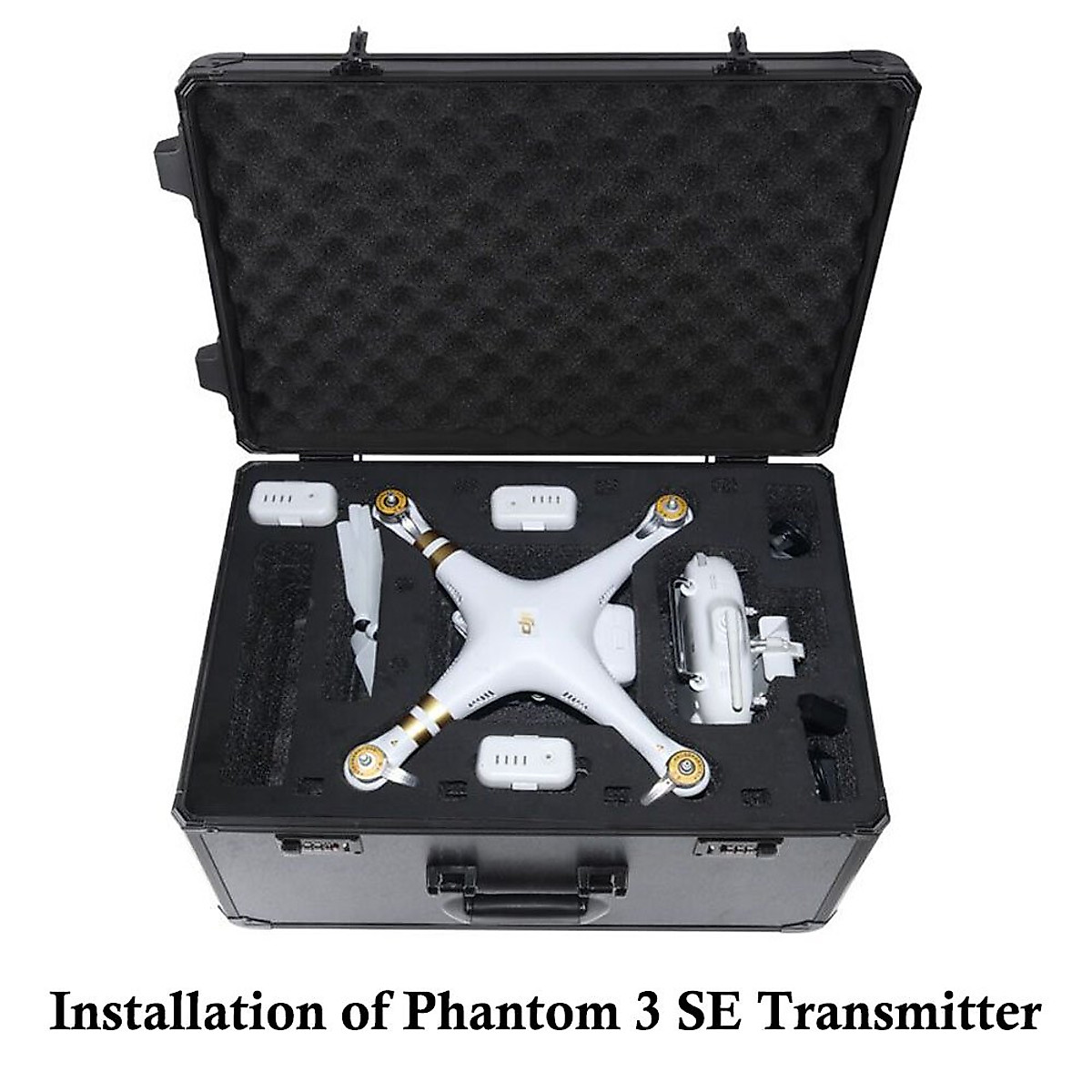 HUL Premium Aluminium Carrying Case for DJI Phantom 3 Standard / SE / Professional / Advanced / 4K / Phantom 4 / Phantom 4 Pro Drones