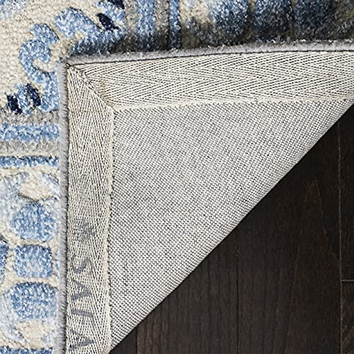 SAFAVIEH Bella Collection Accent Rug - 2'3" x 5', Ivory & Blue, Handmade Wool & Viscose, Ideal for High Traffic Areas in Entryway, Living Room, Bedroom (BEL155A)