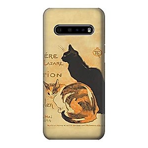 R3229 Vintage Cat Poster Case Cover for LG V60 ThinQ 5G