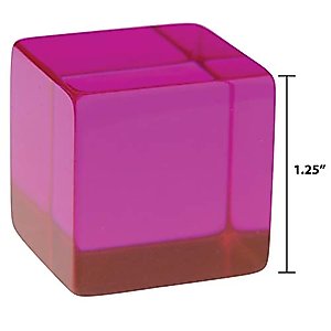 TickiT Perception Cubes - Set of 8 - Assorted Colors - Transparent Manipulatives for Visual Sensory Play - Observe Light and Color-Mixing - Light Panel Accessory