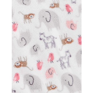 Simple Joys by Carter's Unisex Babies' Microfleece Sleepbag Wearable Blanket, Pack of 2, Pink Cat/White Forest Animals, 3-6 Months