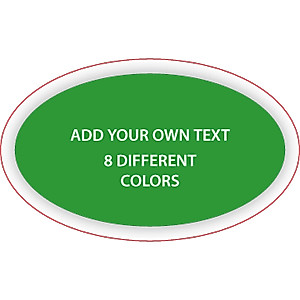 Choose Your Shape Custom Magnets | Personalized Gifts | Pick Your Own Color & Text | Create Refrigerator Locker Car Bumper Toolbox Magnets | Round Rectangle Square Oval Triangle Heart (Oval)