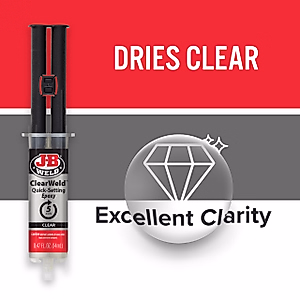 J-B Weld ClearWeld 5 Minute Epoxy, Clear, 14ml w/Static Mixer, (50114H)